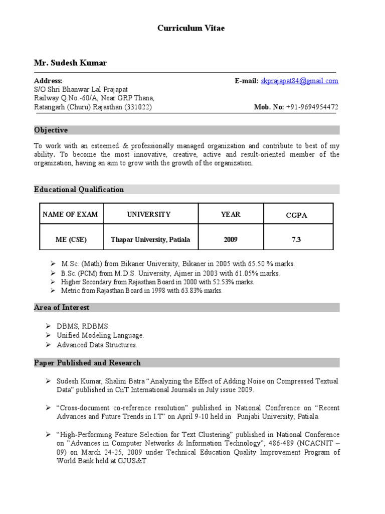 Sudesh New Resume | Download Free PDF | Areas Of Computer Science | Software