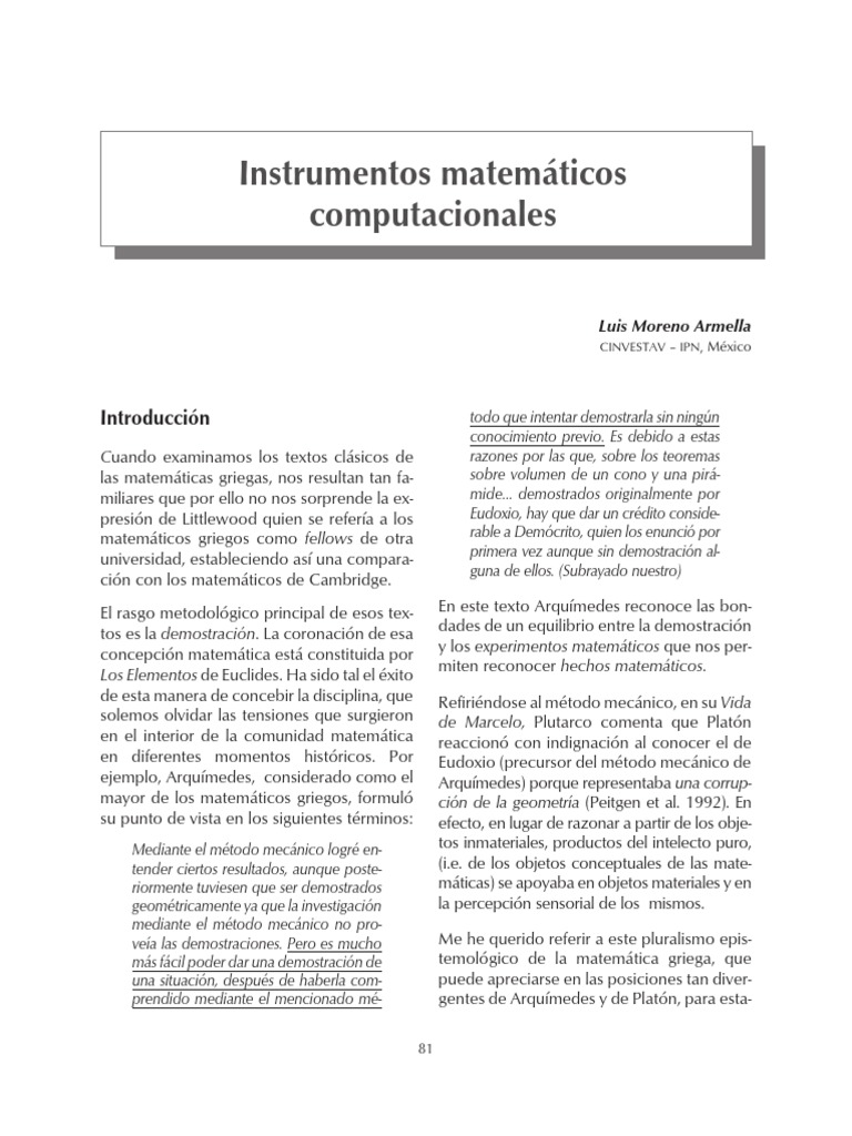 3. Instrumentos Matemáticos Computacionales | PDF | Enseñanza de ...