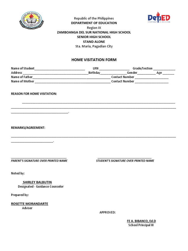 Home Visitation Form