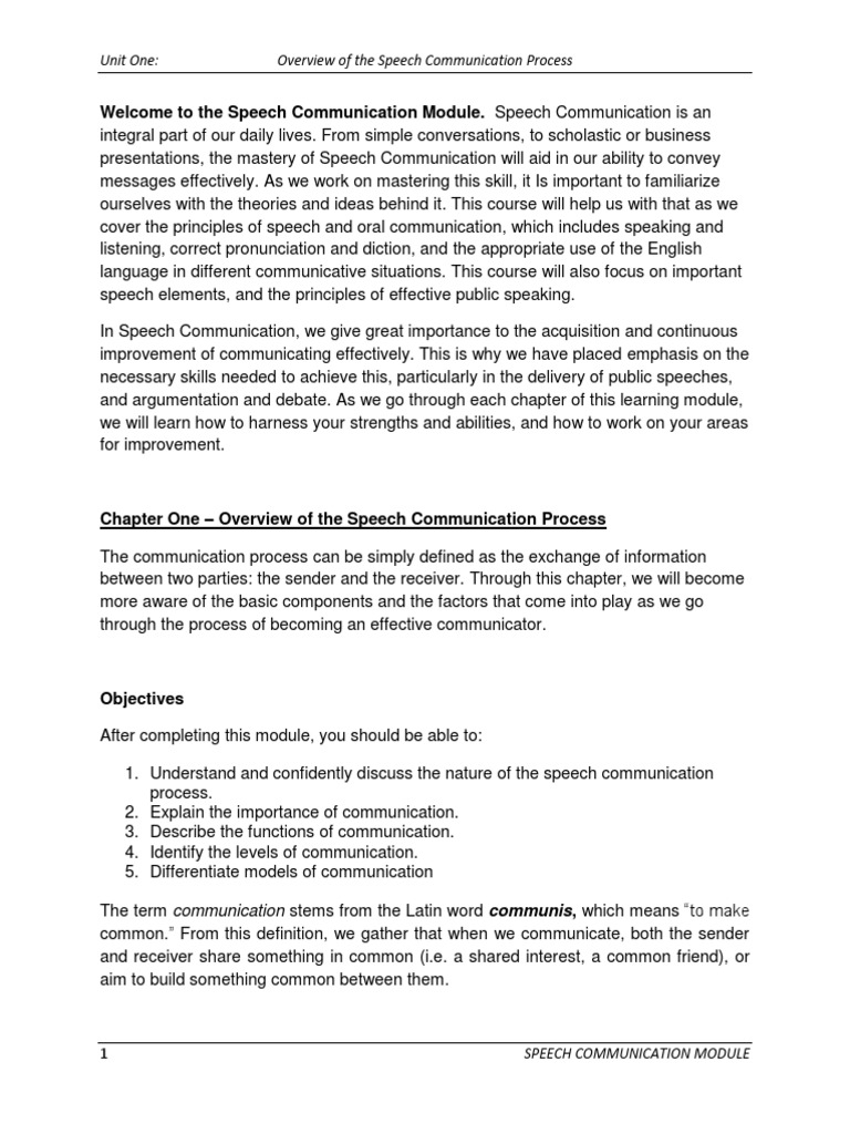 Lesson 1-Overview of The Communication Process PDF | PDF ...
