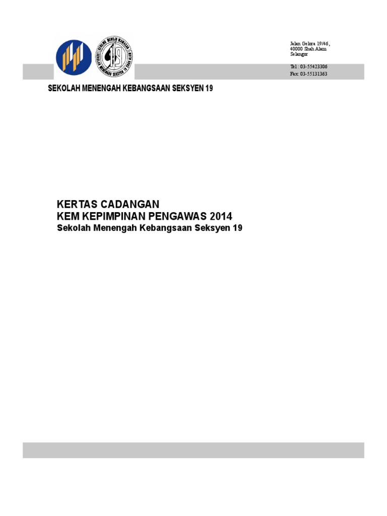 Kertas Kerja Kem Kepimpinan Pengawas | PDF