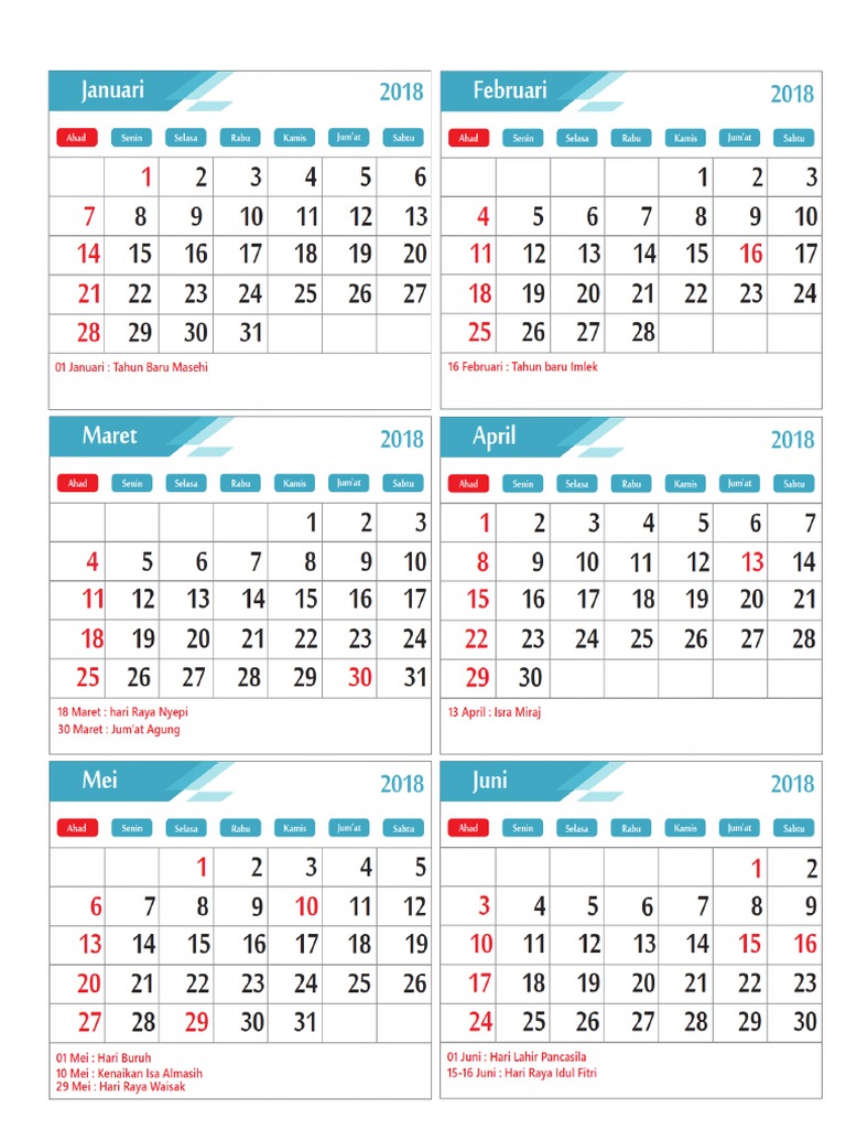 Kalender 2018 | PDF