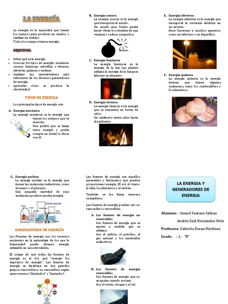 Energia Triptico | PDF | Industria energetica | La energía nuclear