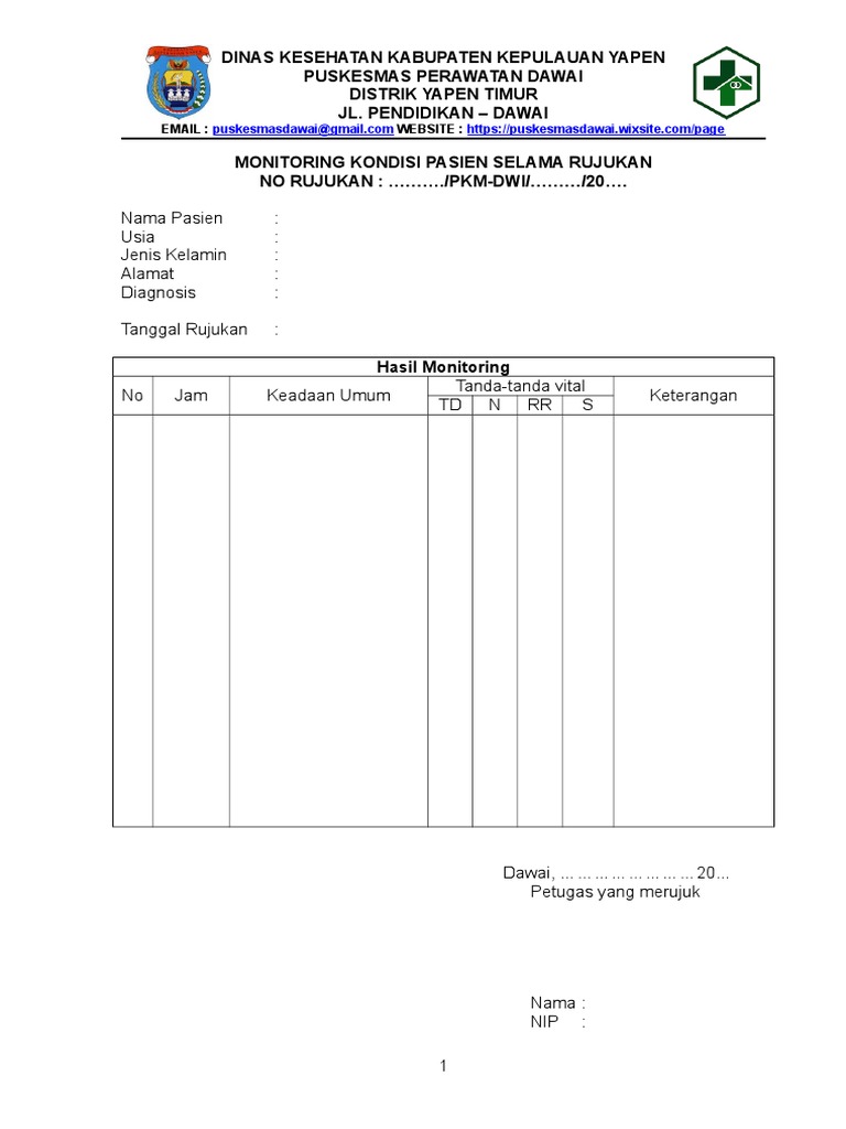 7.5.4.1 Bukti Monitoring Kondisi Pasien Rujukan | PDF