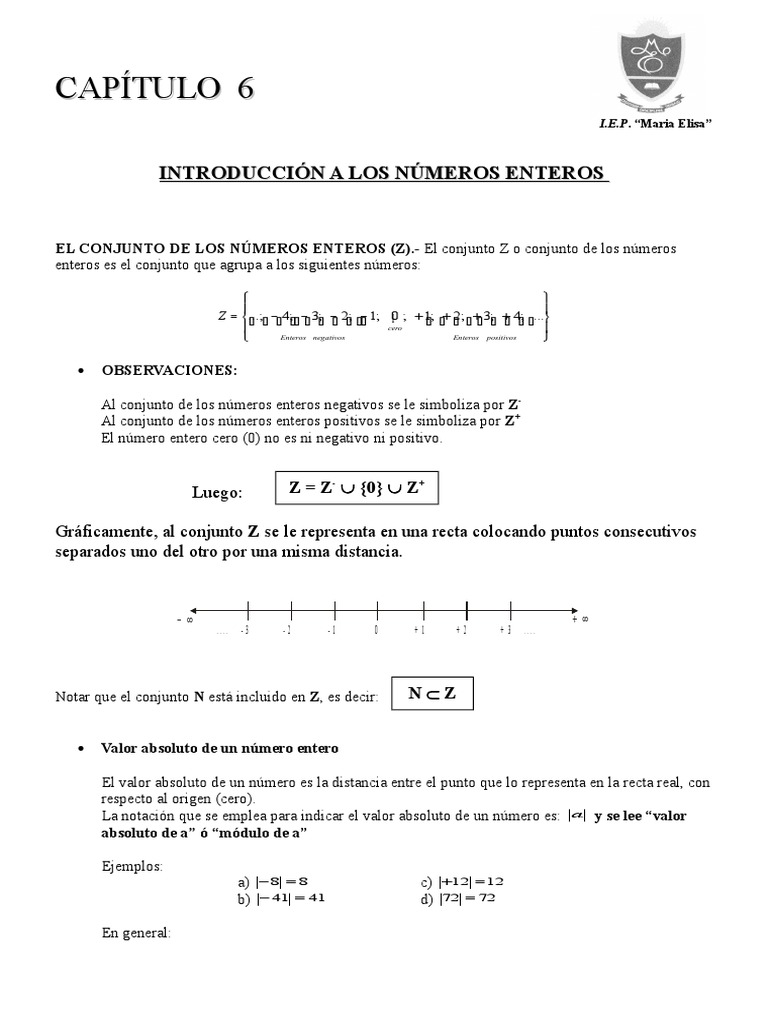Introducción a los Números Enteros | PDF | Entero | Elipse