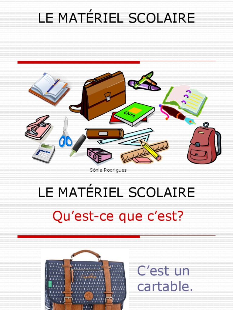Le Matériel Scolaire | PDF