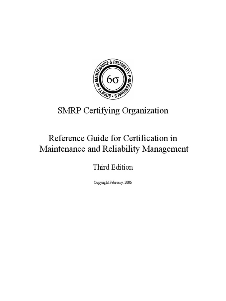 Cert Maintenance and Reliability MGMNT Ref - Guide - 3rd - Ed PDF | PDF ...
