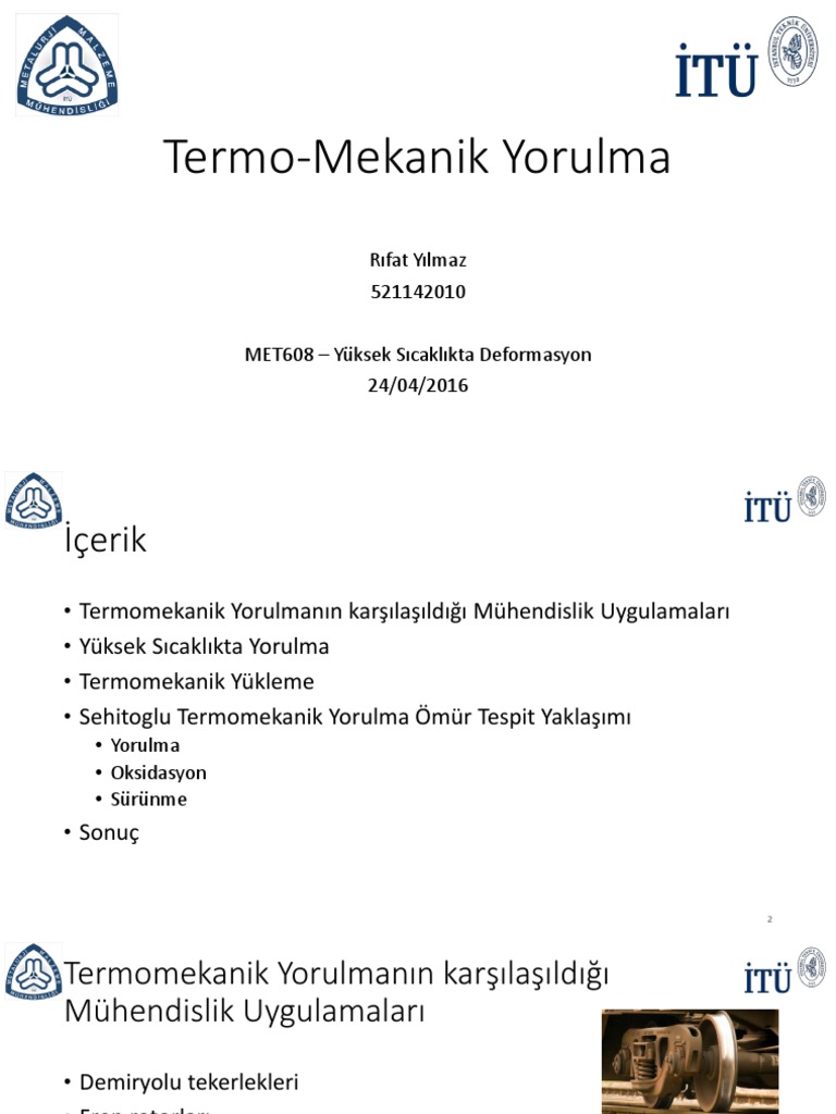 Termomekanik Yorulma - Sunum | PDF