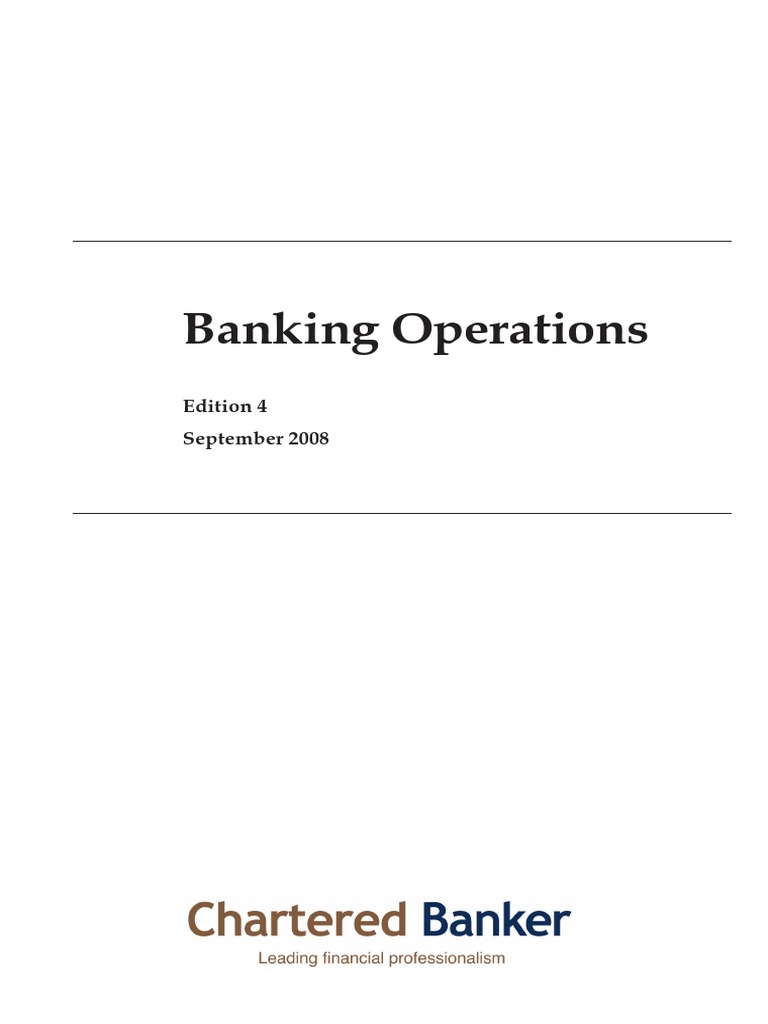 Banking Operations Edition 4 | PDF | Cheque | Banks