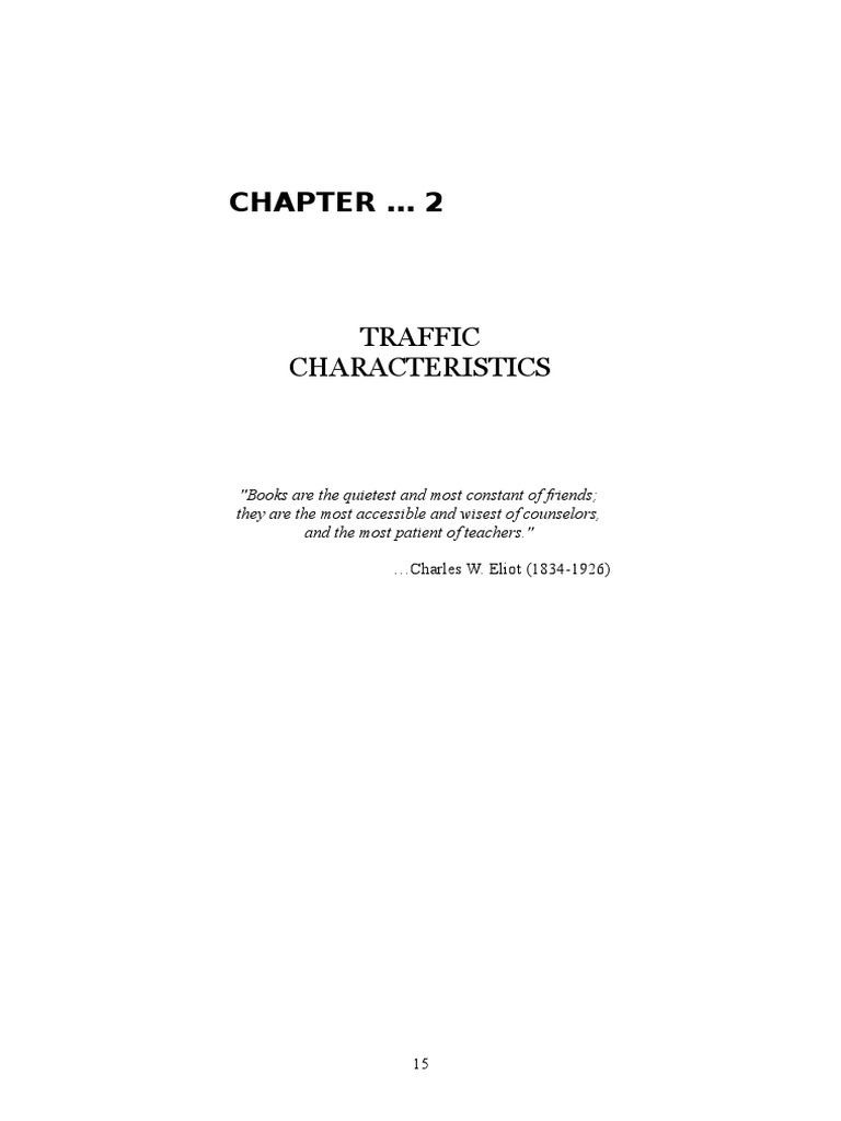 Chapter 2: Traffic Characteristics | PDF | Traffic | Road Surface