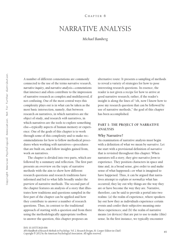 Narrative Analysis | PDF | Narrative | Qualitative Research
