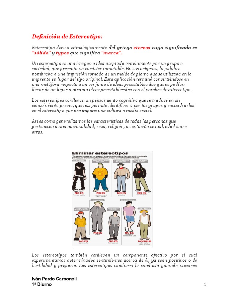 Definición y Ejemplos de Prejuicio | PDF | Estereotipos | Discriminación