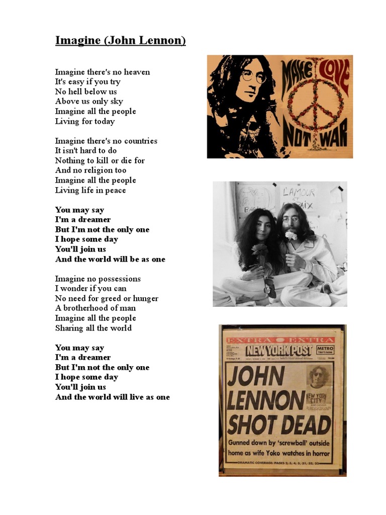 Imagine (John Lennon) | PDF