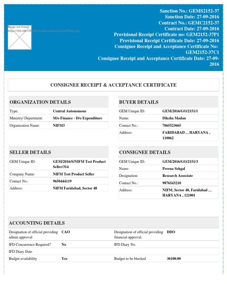 Sample CRAC Indian | PDF | Receipt | Invoice