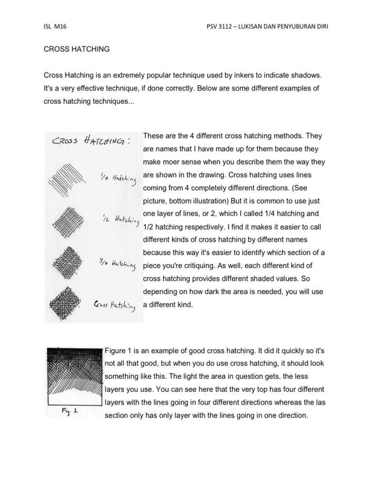 Cross-Hatching Techniques Explained | PDF