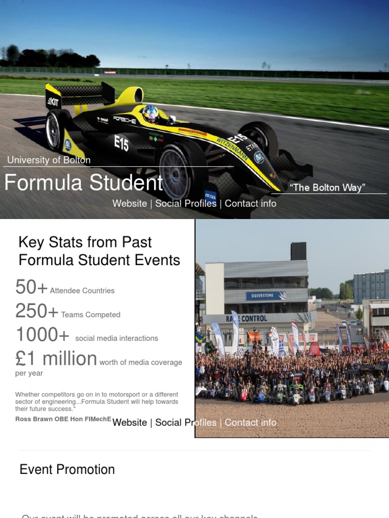 Formula Student: University of Bolton | PDF | Communication | Business