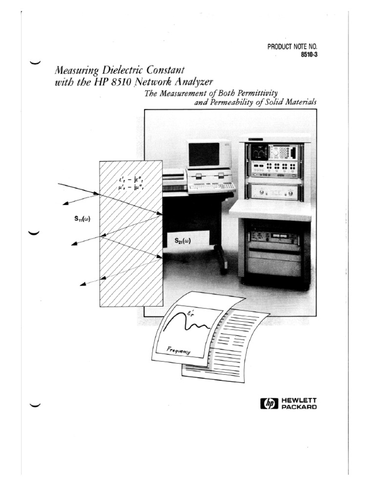 HP Product Note 8510-3 - Measuring Dielectric Constant With The HP 8510 ...