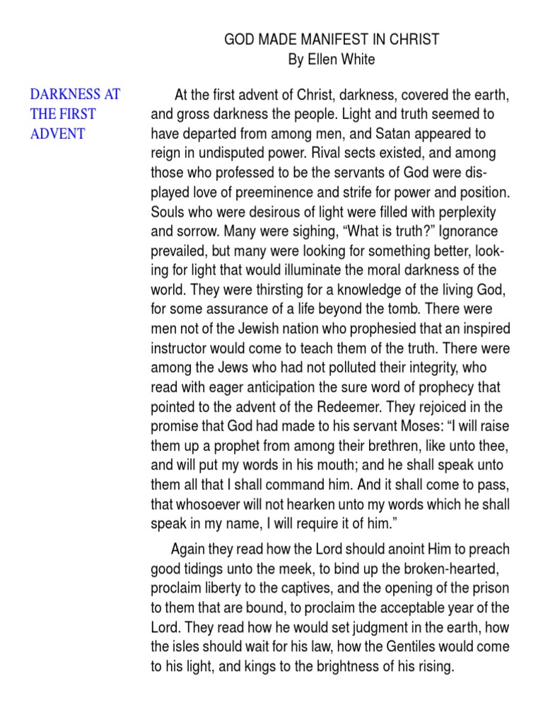 God Made Manifest 1 | PDF | God In Christianity | Salvation
