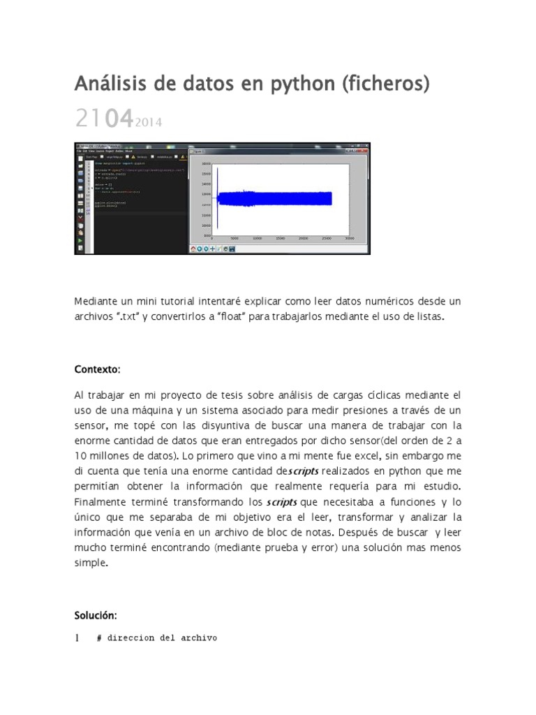 Análisis de Datos en Python | PDF | Python (lenguaje de programación ...