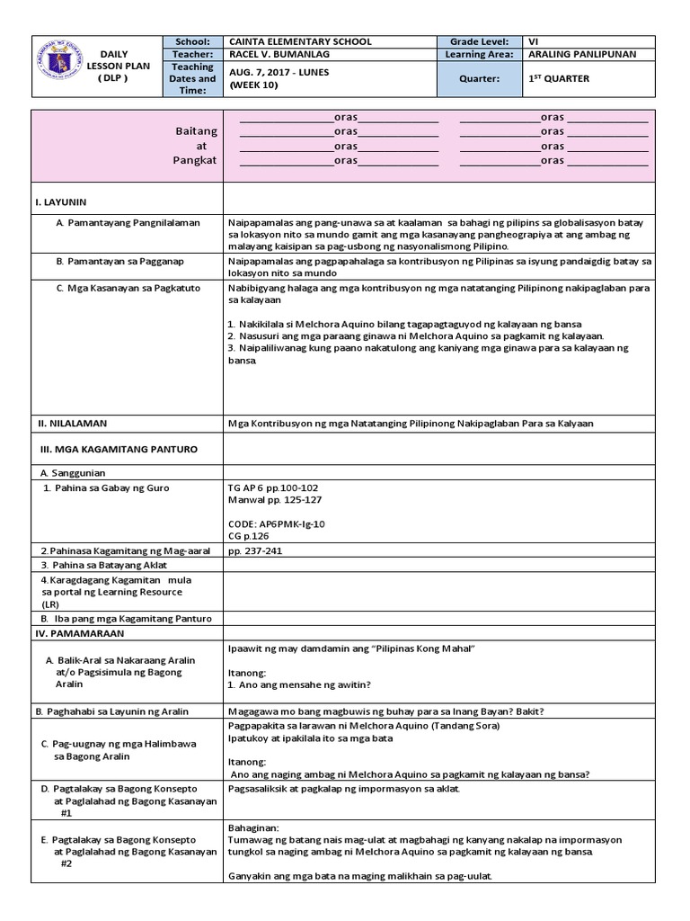 DLP 6 Aug. 7-11 AP | PDF