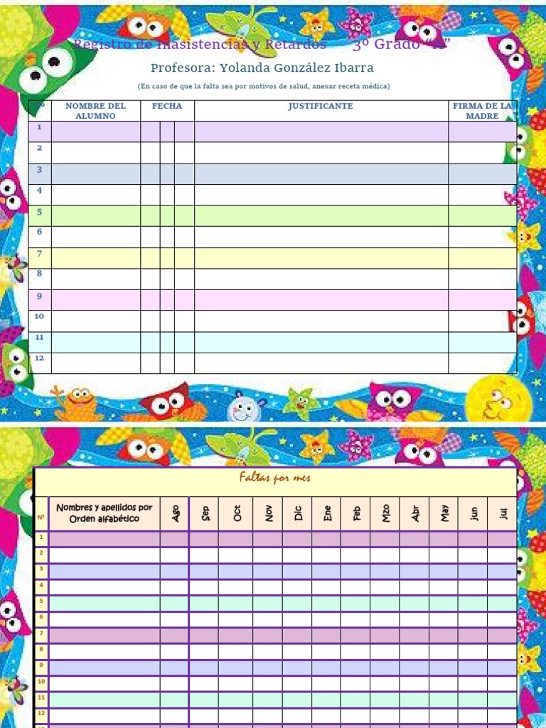 Registro de Inasistencias y Retardos | PDF