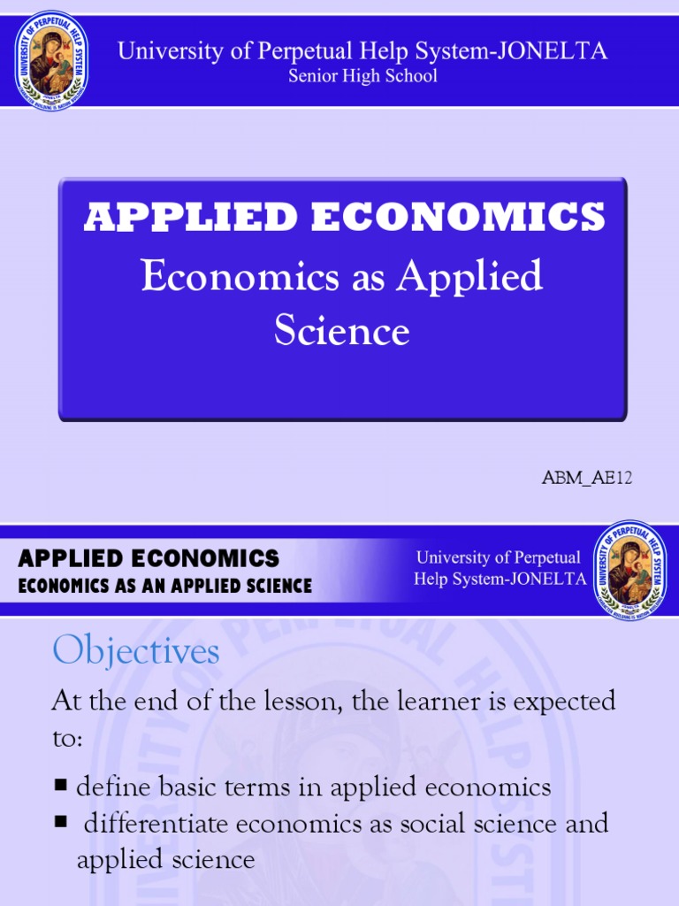 ABM - AE12 - 002 - Economics As An Applied Science | PDF | Science ...