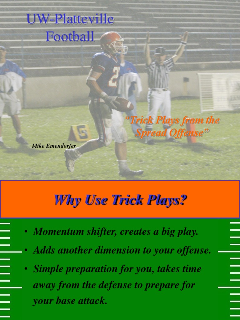 UW-Platteville Football: "Trick Plays From The Spread Offense" | PDF ...