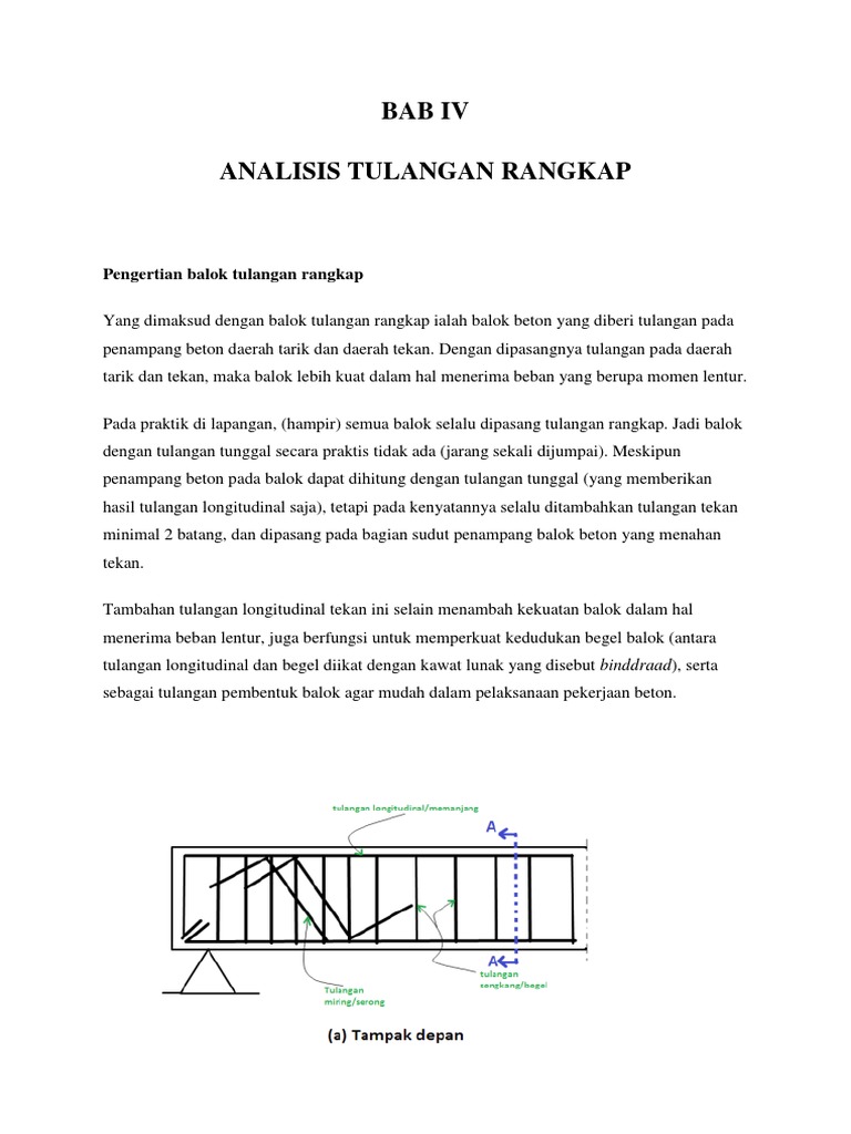 BAB IV - Analisis Tulangan Rangkap | PDF