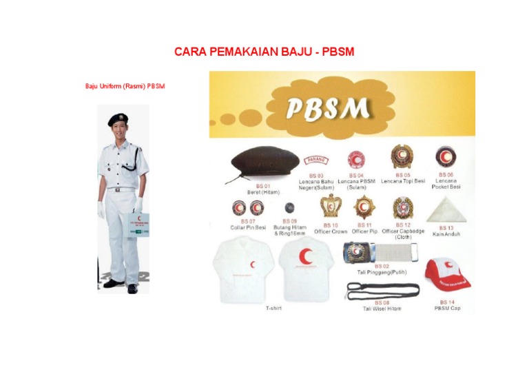 Cara Pemakaian Baju PBSM | PDF
