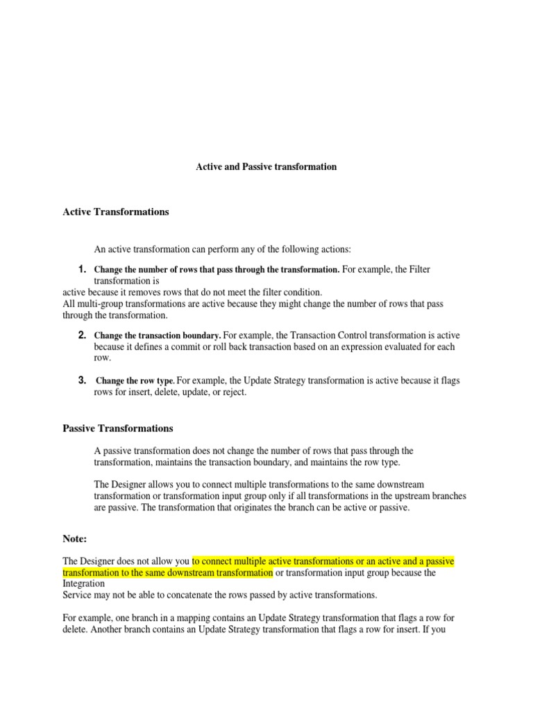 Informatica Transformations Description Pdf Relational Database Databases