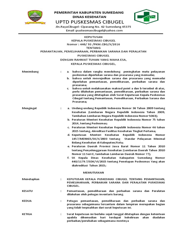 8.5.1.4 SK Pemantauan Pemeliharaan Perbaikan Sarana | PDF