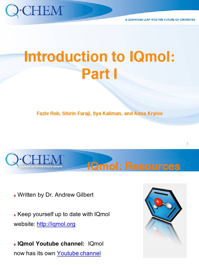 IQmol Intro I New | PDF | Molecular Orbital | Molecules