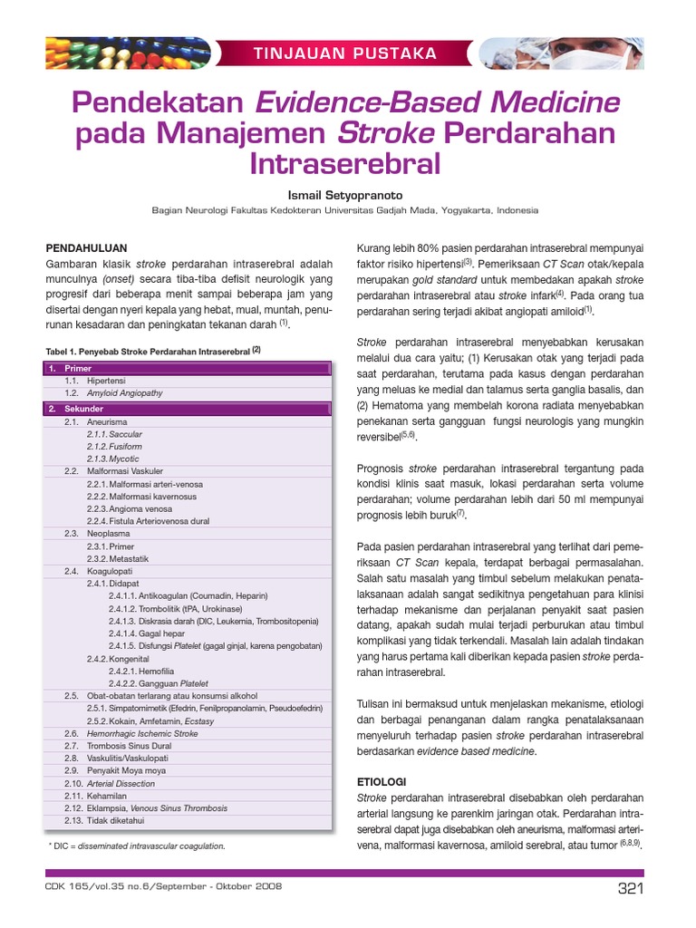 Pendekatan Evidence-Based Medicine Pada Manajemen Stroke Perdarahan ...