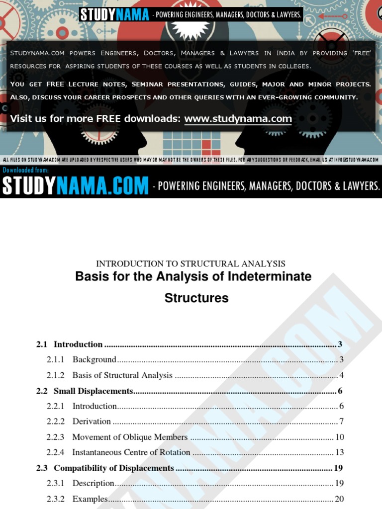 Ebook & Notes - Structural Analysis II PDF | PDF | Structural Analysis ...