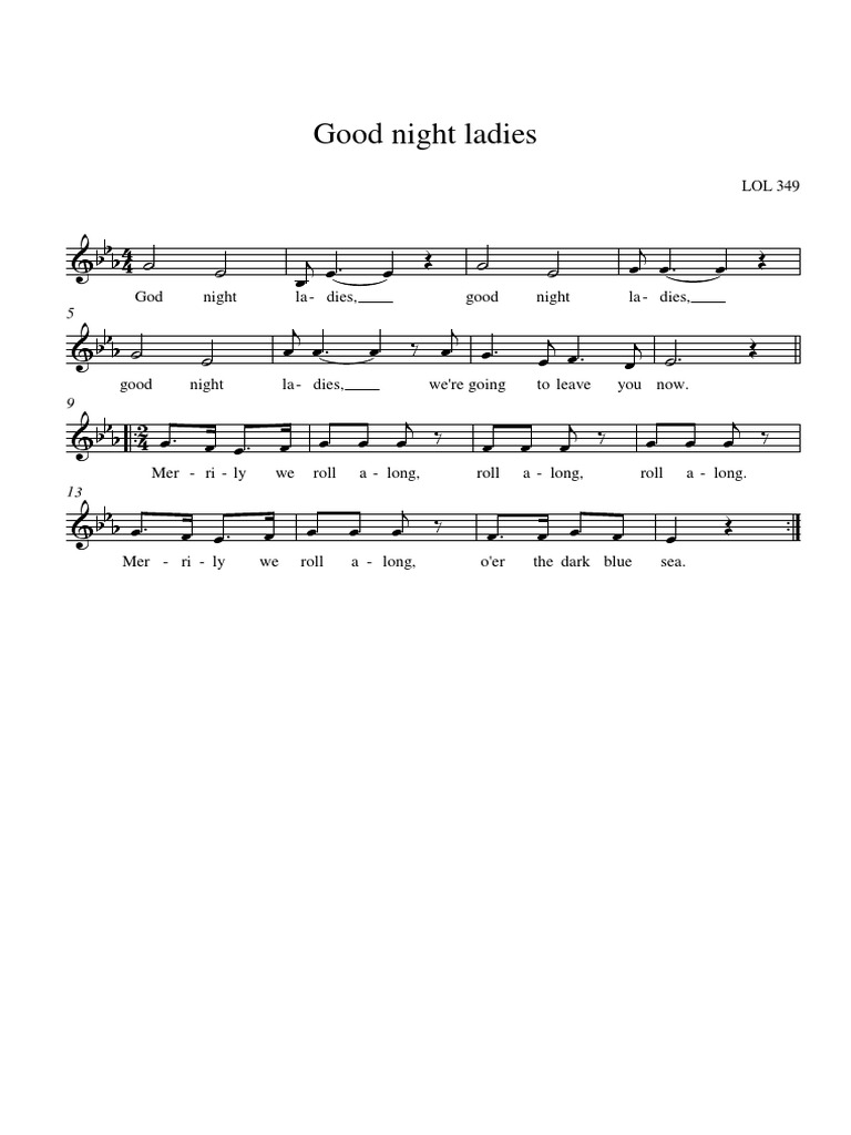 Good Night Ladies | PDF