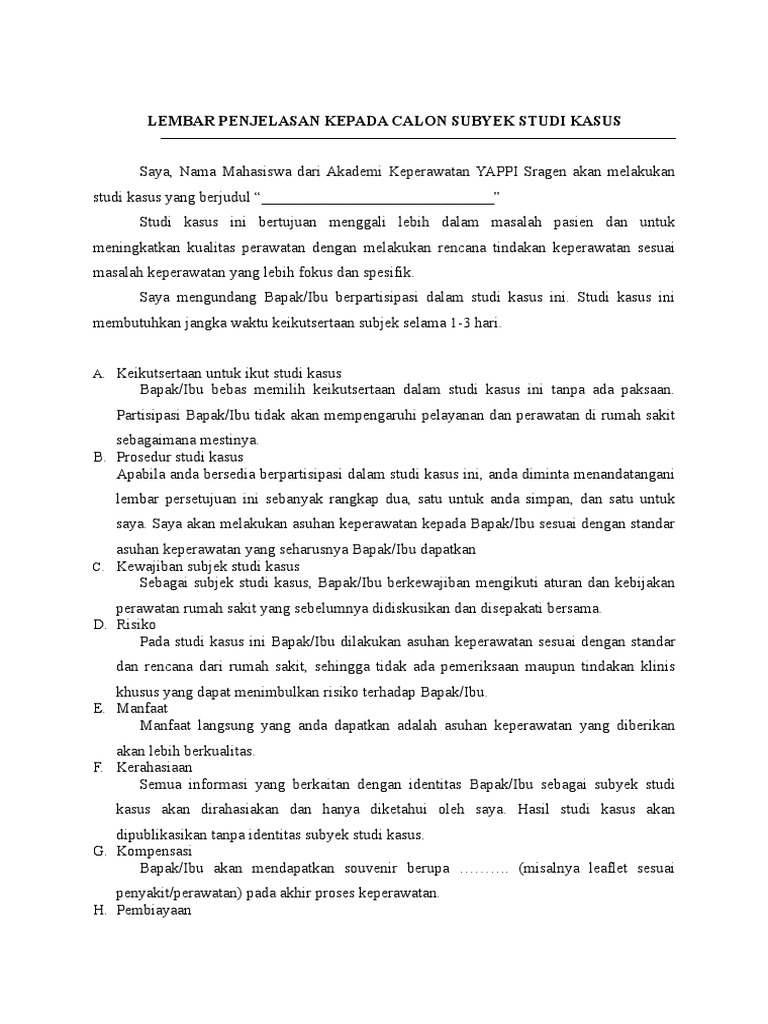 Lembar Informed Consent Pdf
