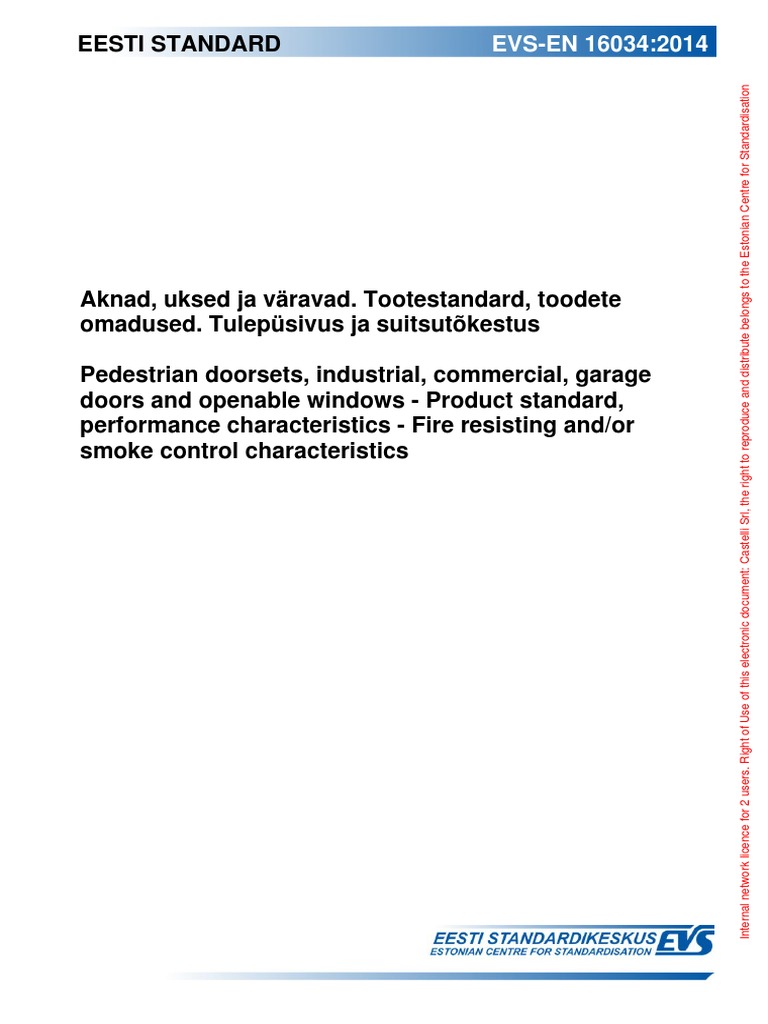 En 16034 Inglese | PDF