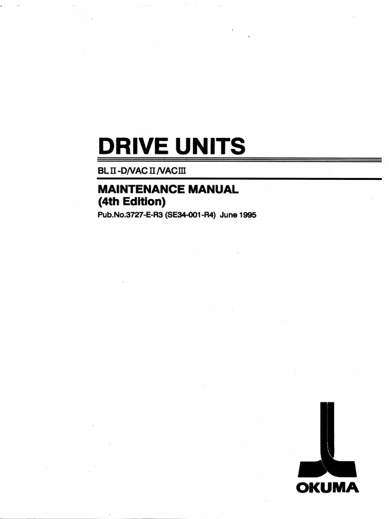 Okuma Drive Units VAC II III Maintenance Manual | PDF