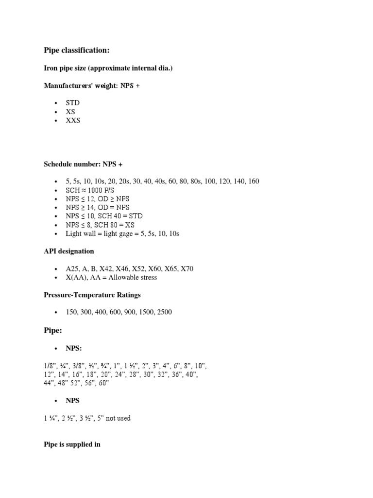 An Introduction To Pipe & Tube Classification | PDF