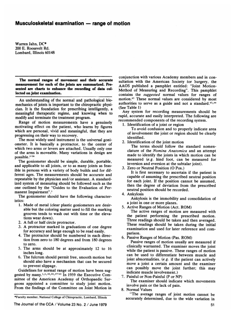 Musculoskeletal Examination | PDF | Anatomical Terms Of Motion | Limbs ...