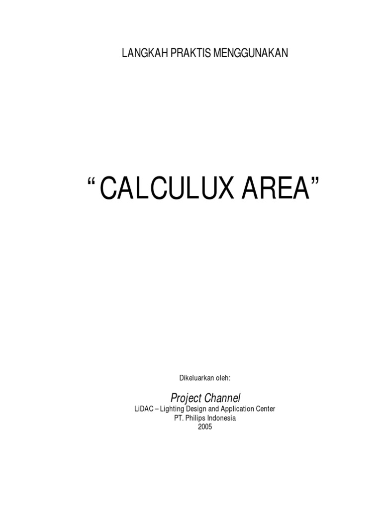 Panduan Penggunaan Calculux Area | PDF