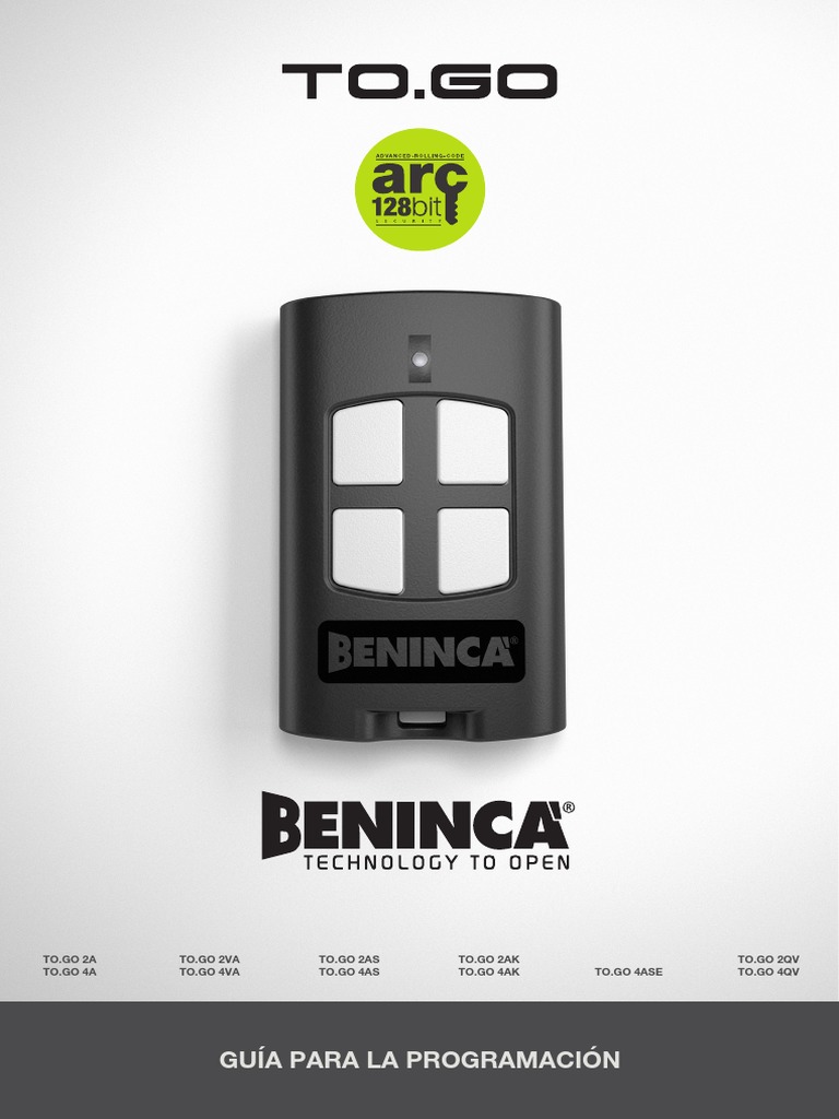 Manual de Programacion de Receptores Beninca | PDF | Control remoto | Diodo emisor de luz