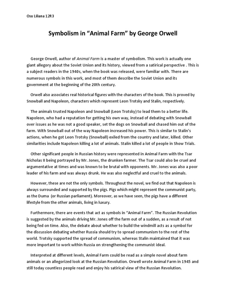 Symbolism in Animal Farm | PDF | Far Left Politics | Anti Capitalism