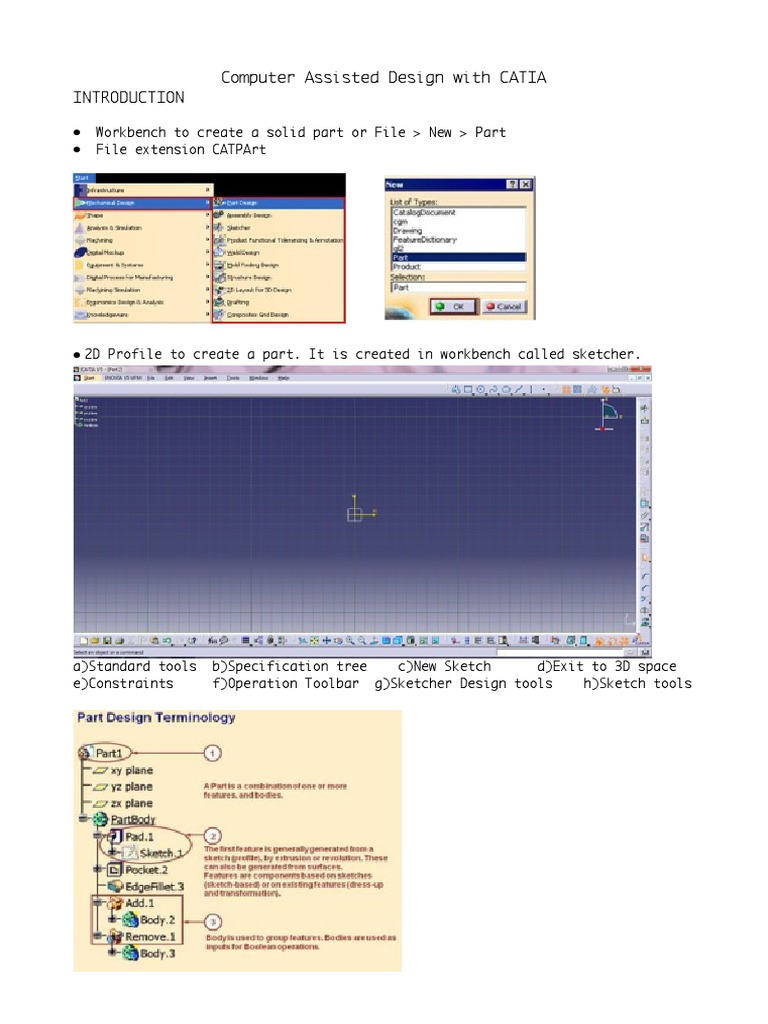 Catia Mid Term | PDF | Icon (Computing) | Geometry