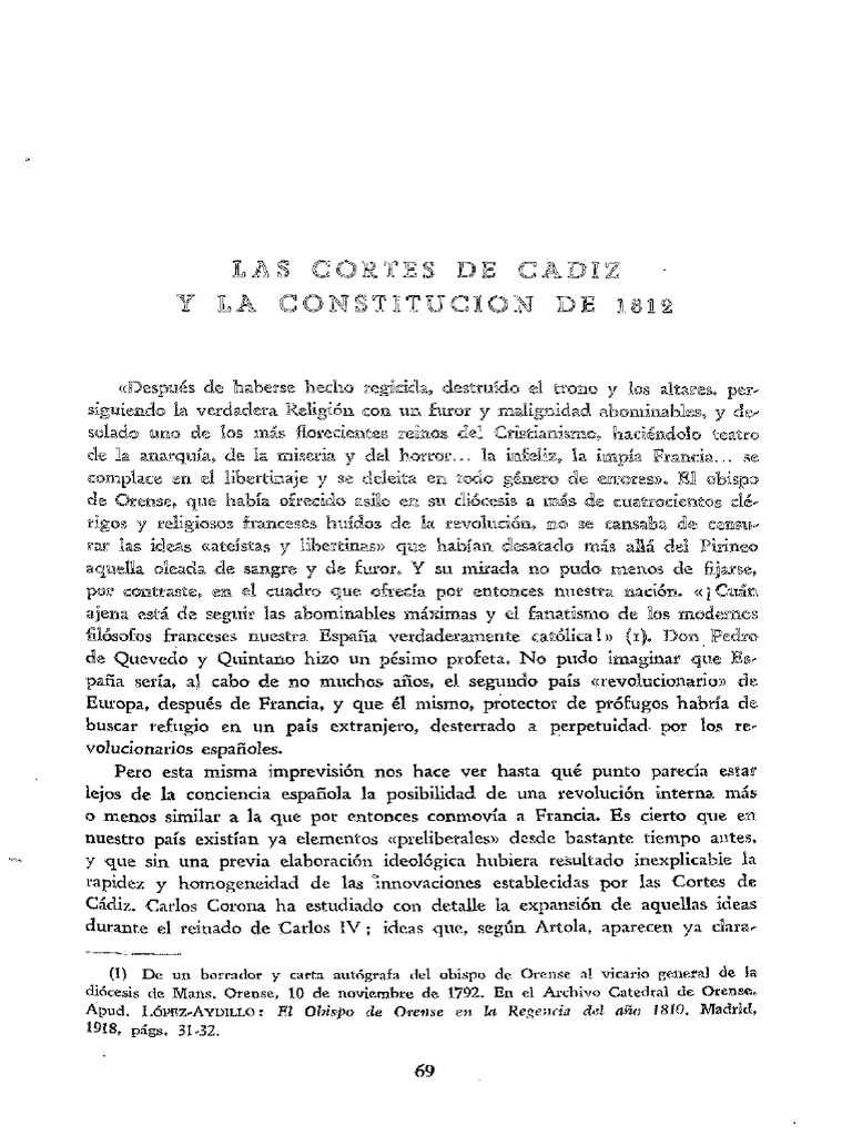 Las Cortes de Cadiz Y La Constitucion de 1812 | PDF | España | Madrid