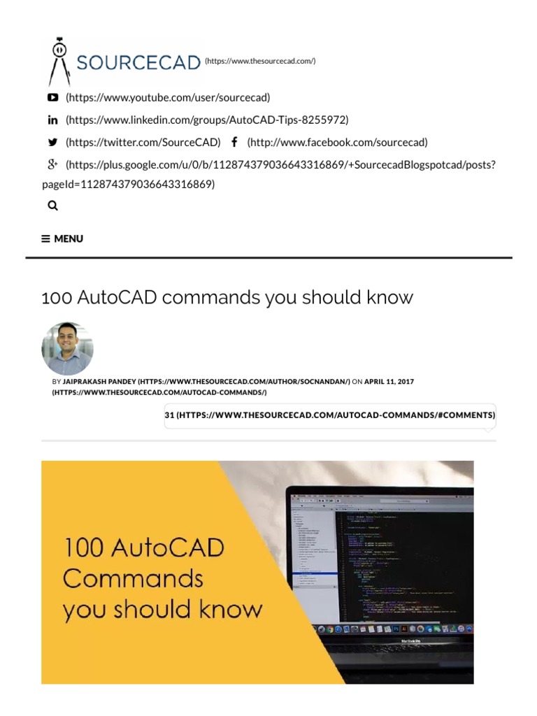 100 AutoCAD Commands You Should Know | PDF | 2 D Computer Graphics | 3 ...