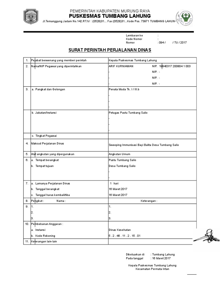 SPT Dan SPPD Sweeping Imunisasi Balita | PDF
