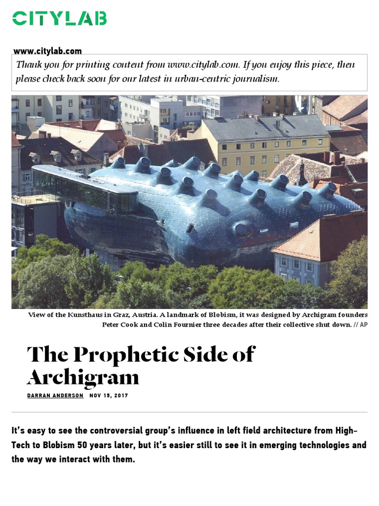 Archigram and The Modern City - CityLab | PDF | City