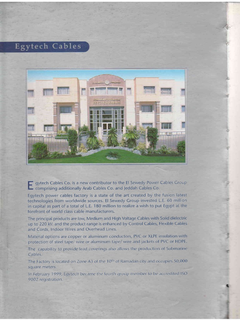 Egytech's Cable Innovations | PDF | Technology & Engineering