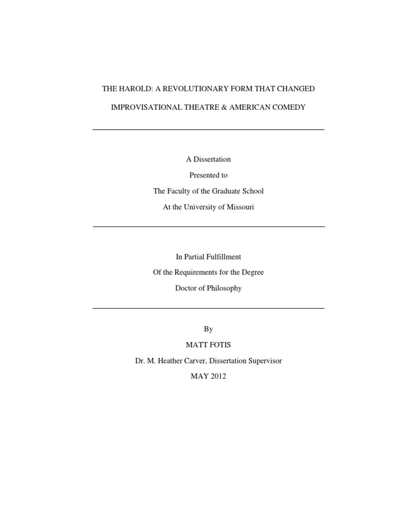 Harold Improv | PDF | Improvisational Theatre | Theatre